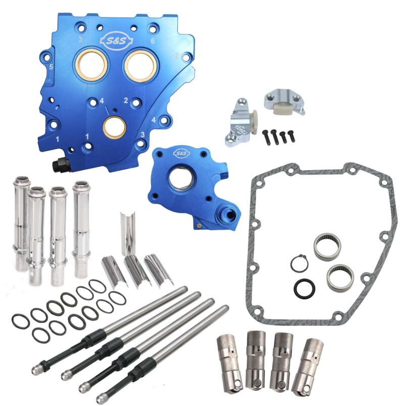 S&S Cycle 2006 Dyna Chain Drive Cam Chest Kit w/o Cam - Chrome Pushrod ...