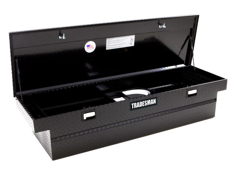 Tradesman Aluminum Single Lid Cross Bed Truck Tool Box (63in.) - Black ...