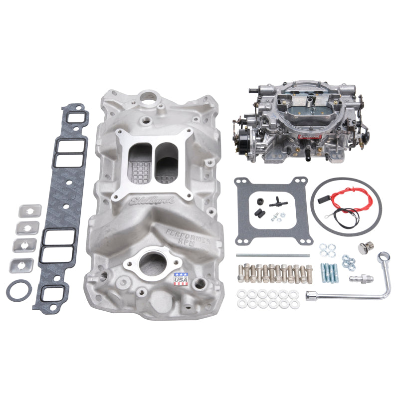 Edelbrock Manifold And Carb Kit Performer RPM Small Block Chevrolet 19 ...