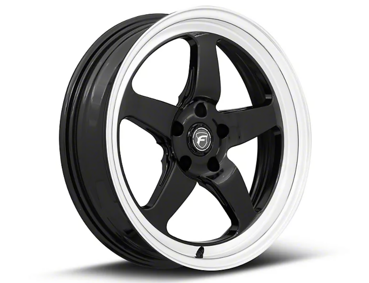 Forgestar D5 Drag Black Machined Wheel; Front Only; 18x5 – Coyote Direct